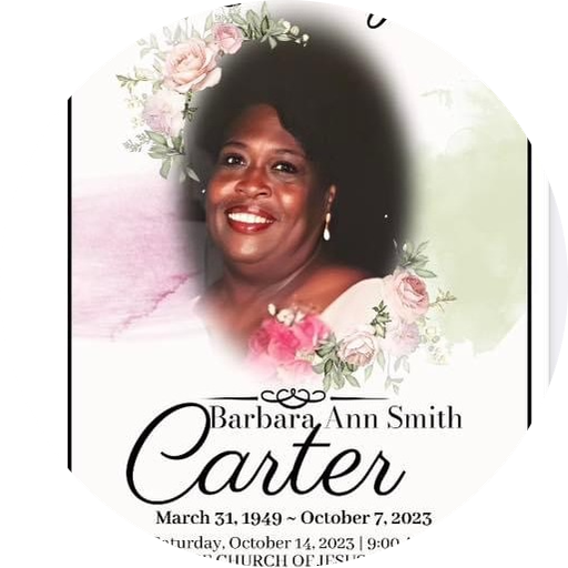Mrs. Barbara Ann Carter Obituary October 7, 2023 - Adams Funeral Services