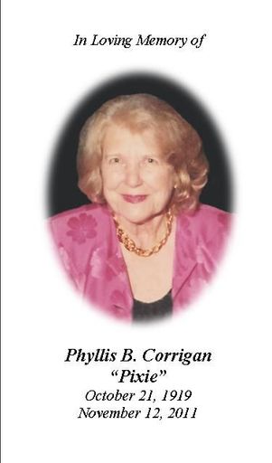 Phyllis "Pixie" (Barbato) Corrigan Obituary 2011 - Holden Dunn Lawler ...