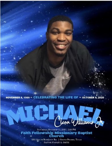 Michael Cleon Williams Jr. Obituary - Eternal Rest Funeral Home