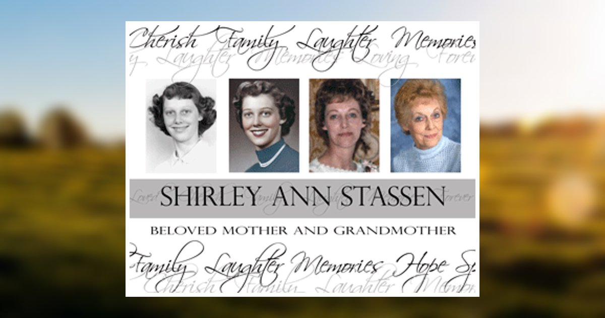 Shirley Ann (Ruud) Stassen Obituary May 31, 2012 - Ballard-Sunder ...