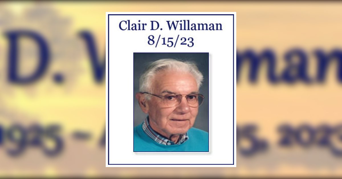 Clair Willaman Obituary August 15, 2023 - Loutzenhiser Funeral Homes & Cremation Services, Inc.