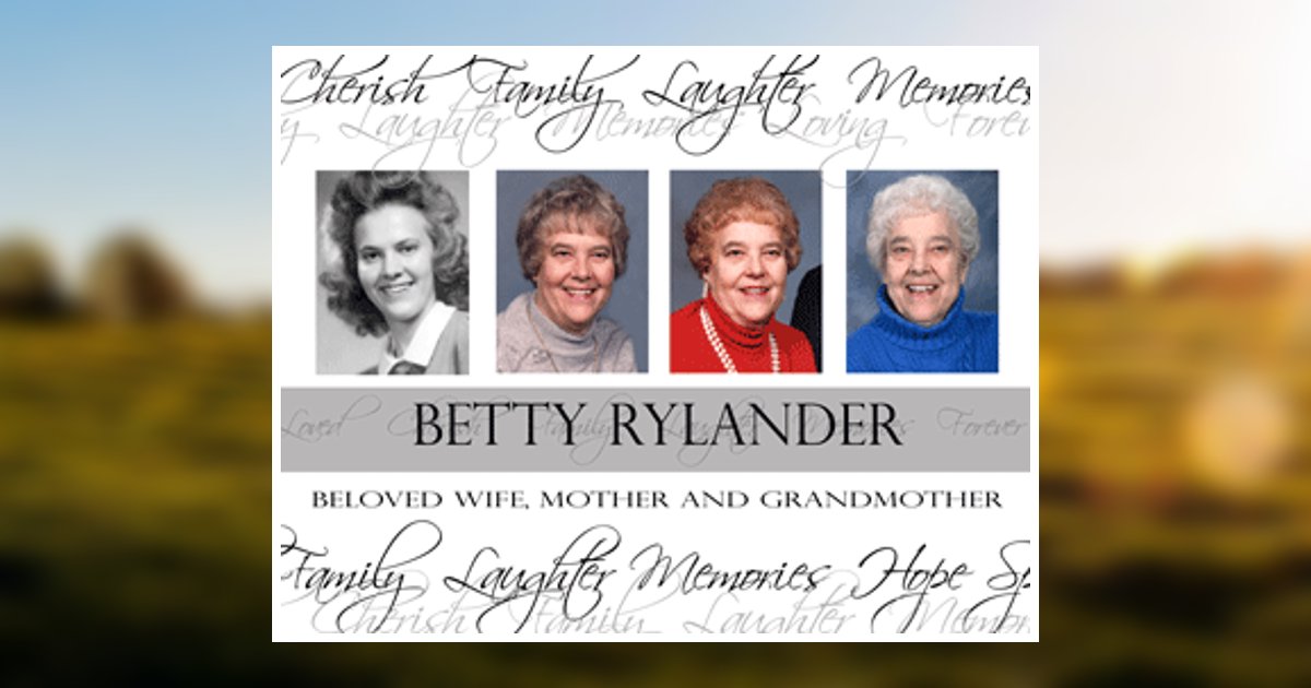 Elizabeth Rylander Obituary April 3, 2013 - Ballard-Sunder Funeral ...