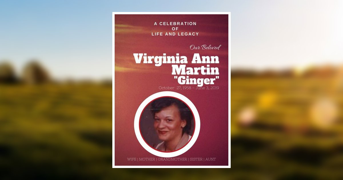 Virginia Ann Martin Obituary June 3, 2019 - Floyd A. Williams Funeral ...