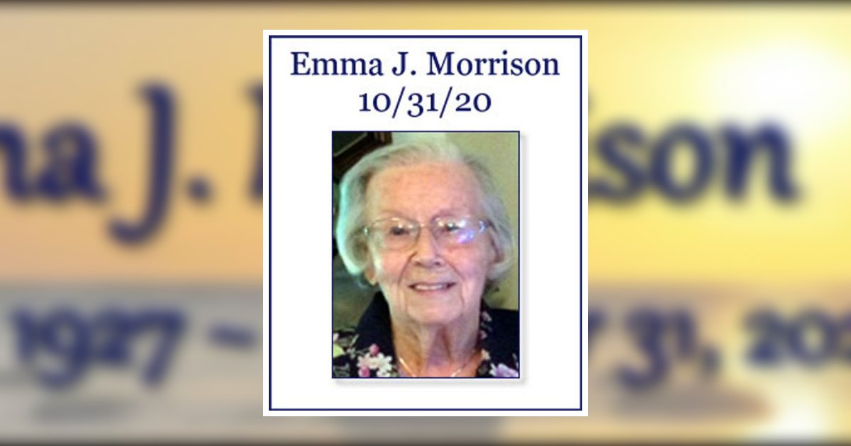 Emma Morrison Obituary October 31, 2020 - Loutzenhiser Funeral Homes ...