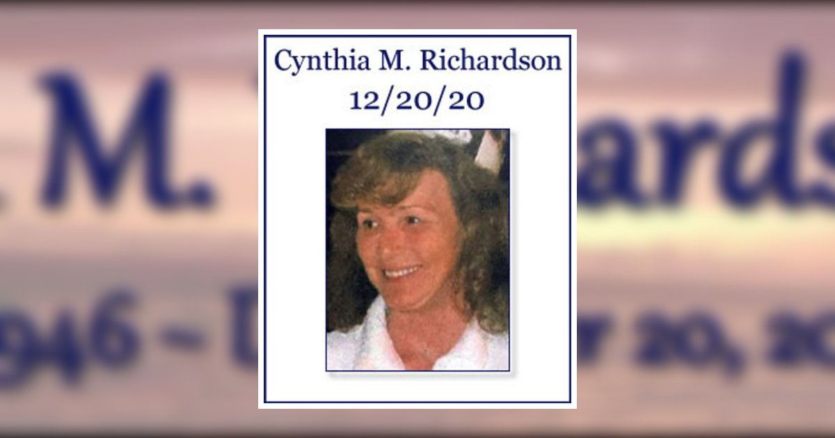 Cynthia Richardson Obituary December 20, 2020 - Loutzenhiser Funeral ...