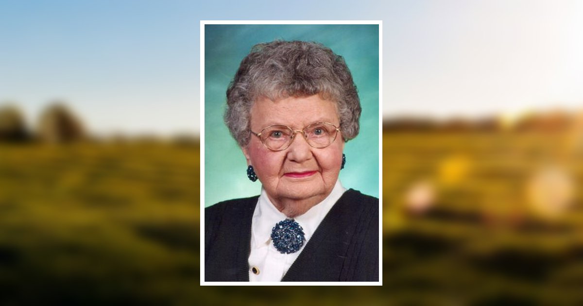 Nina A. Baehman Obituary July 8, 1910 - Wichmann Funeral Homes