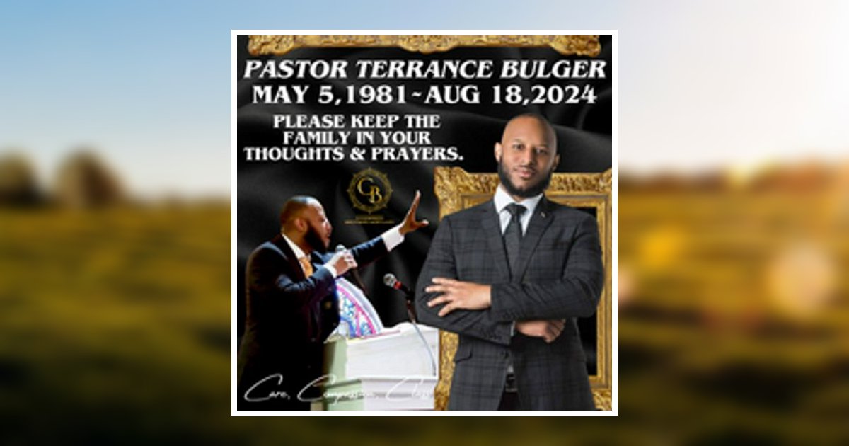 Terrance D Bulger Obituary August 18, 2024 - Ganderson Brothers Mortuary