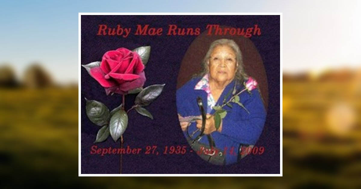 Ruby Mae Runs Through Obituary July 14, 2009 - Clayton Stevenson ...