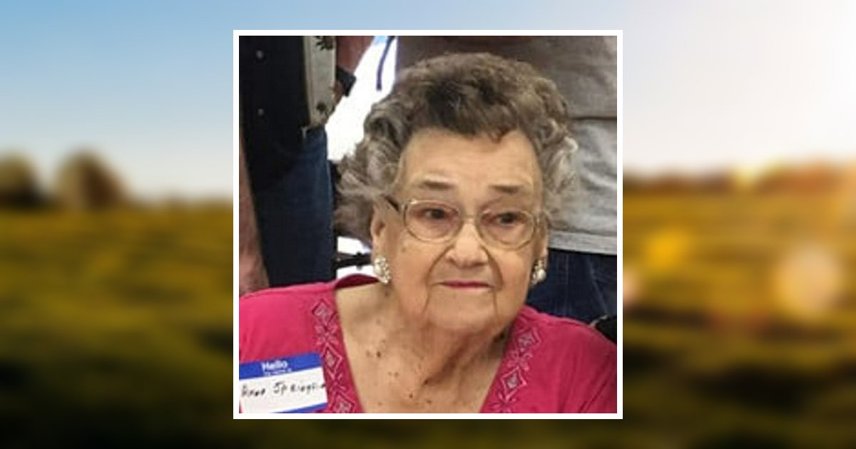 Anna Creagor Springfield Obituary October 3, 2022 - Nobles Funeral Chapel
