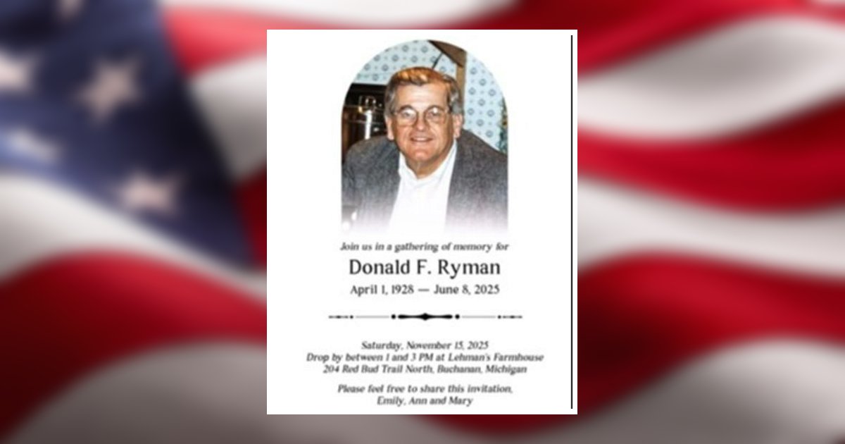 Donald Franklin Ryman Obituary June 8, 2025 - Halbritter Wickens ...